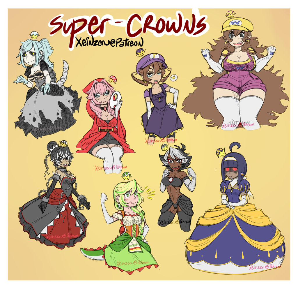 Super Crowns Patreon Sketches October By Xeinzeru On Deviantart
