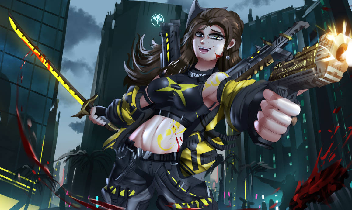 Commission Cyberpunk Girl By Ichimoral On Deviantart