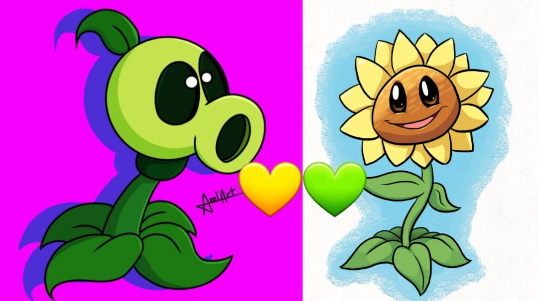 Peashooter X Sunflower Plants Vs Zombies By Pattypinta On Deviantart
