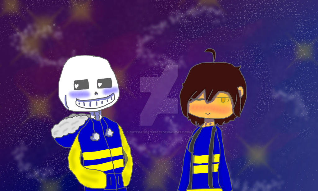 Outertale Sans X Frisk By Cutepandagirl123 On Deviantart