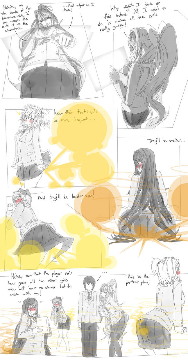 Doki Doki Literature Club Girls Farting By Tshemp On Deviantart
