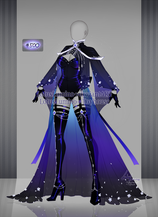 Outfit Design Adopt 500 Closed By Lotuslumino On Deviantart