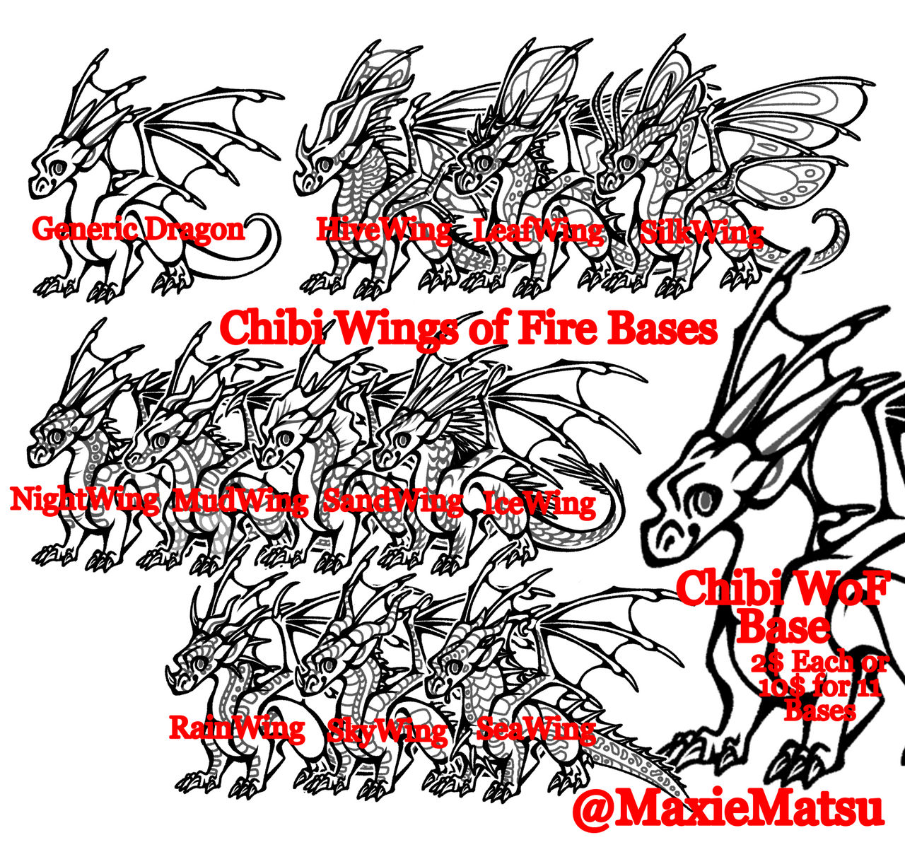 Chibi Wings of Fire WoF Bases by MaxieMatsu on DeviantArt Chibi Wings of Fire WoF Bases by MaxieMatsu on DeviantArt