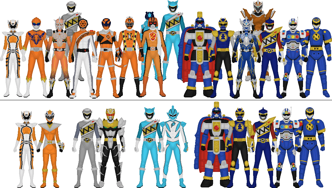 All Super Sentai And Power Rangers Assorted Colors By Taiko554 On