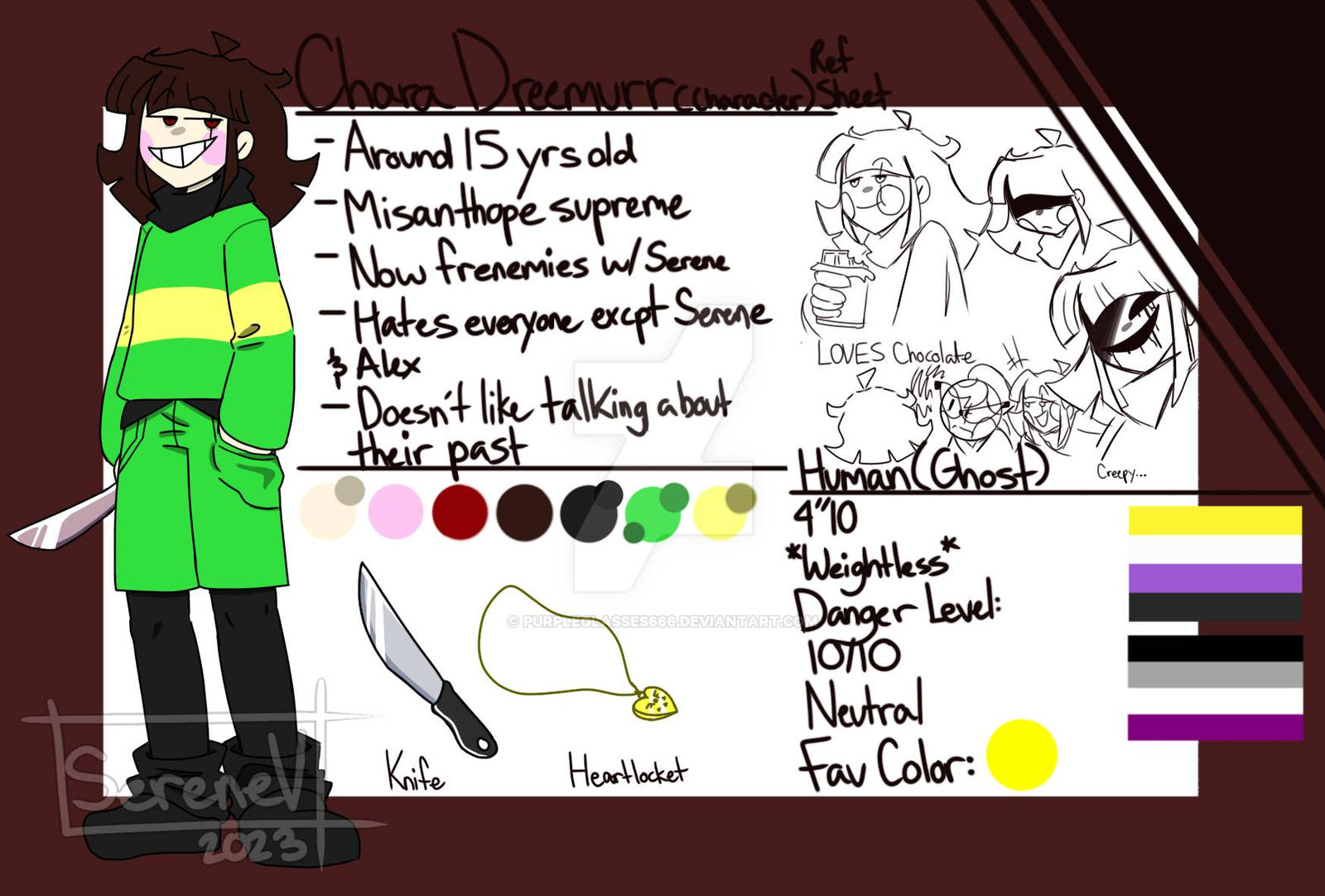 Chara Ref Sheet By Purpleglasses666 On Deviantart
