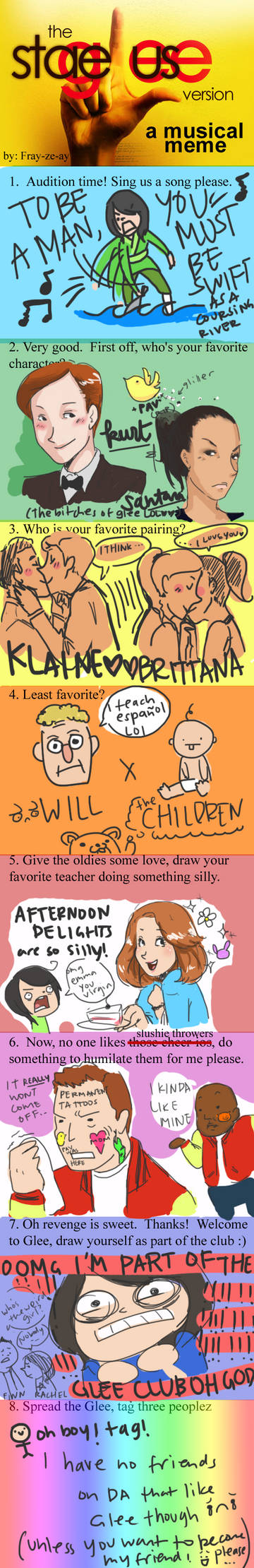 Glee Meme By Staelus On Deviantart