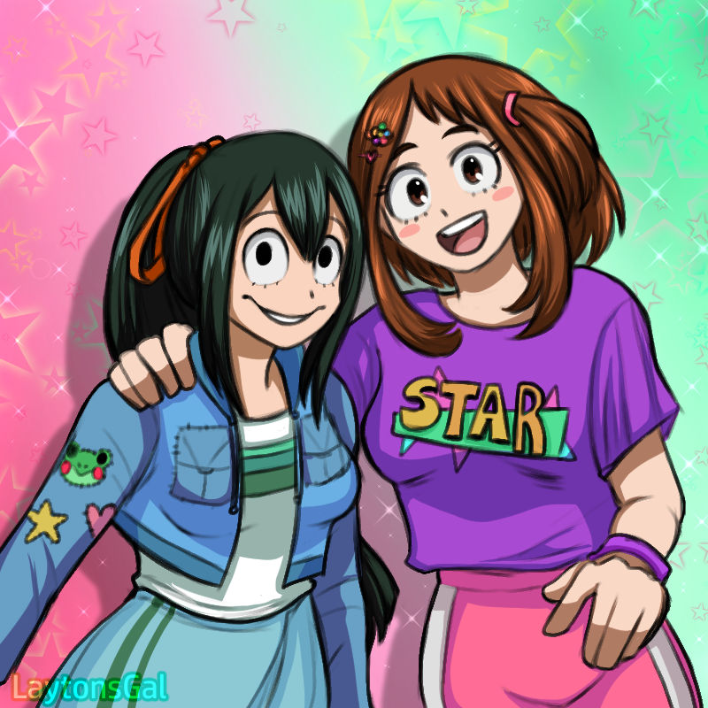 Ochako And Tsu Sporty Outfits By Laytons Gal On Deviantart