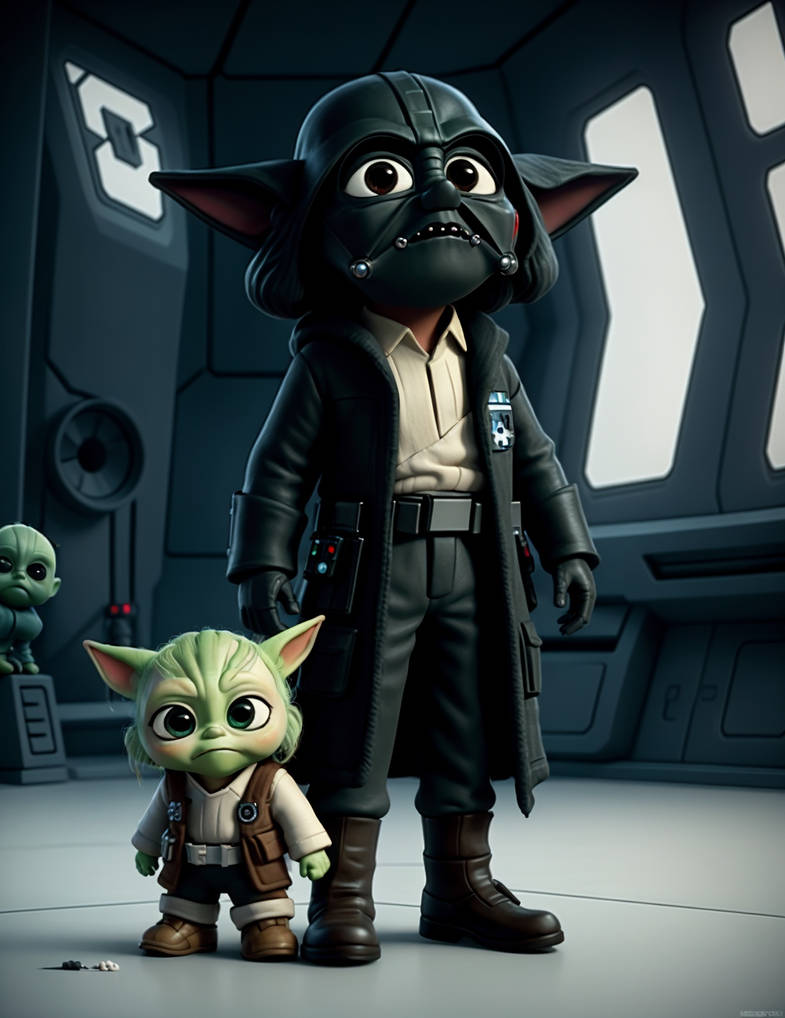 Star Wars Darth Vader and Baby Yoda by AIVoodoo on DeviantArt Star Wars Darth Vader and Baby Yoda by AIVoodoo on DeviantArt
