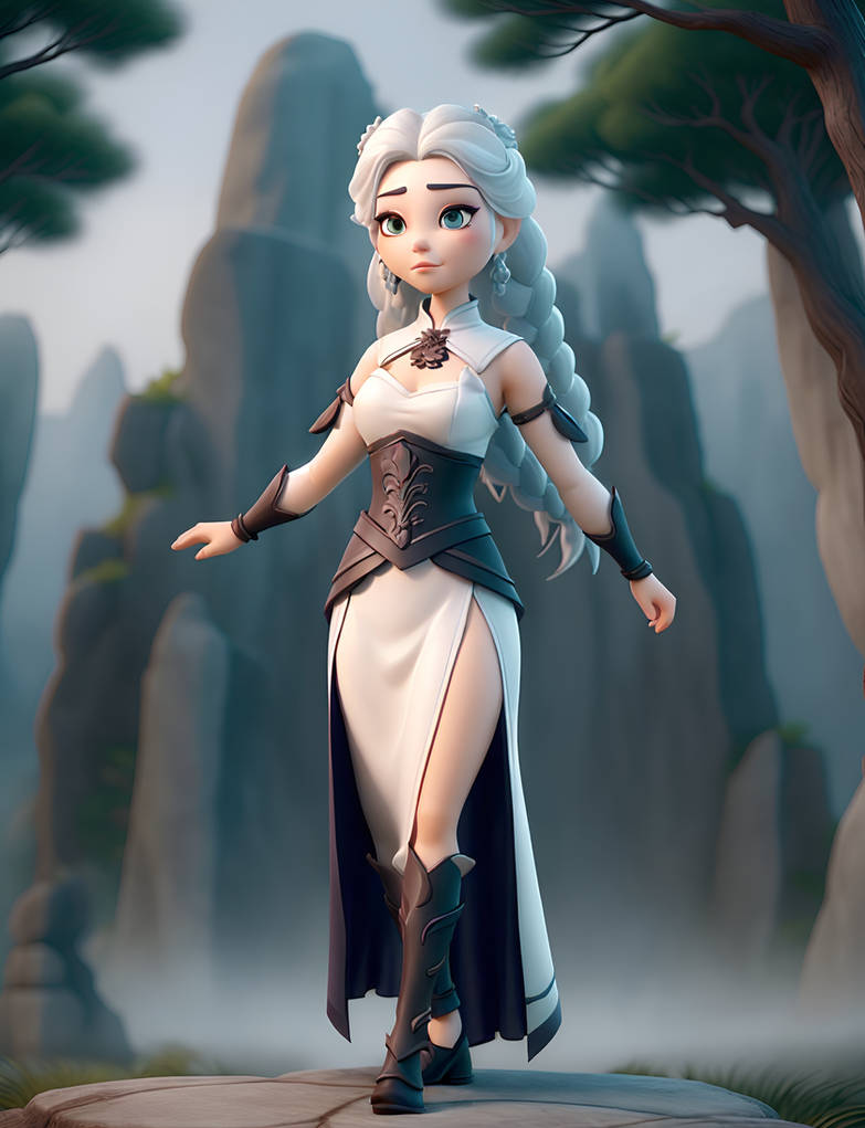 Beautiful Ruthless White Haired Anime Woman By Aivoodoo On Deviantart