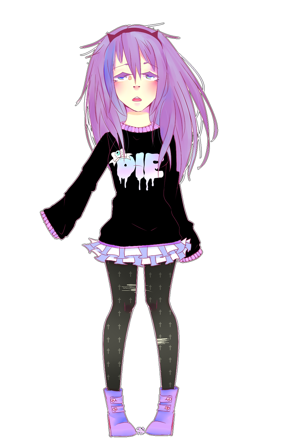 A Pastel Goth Girl By Raitheraimbow On Deviantart