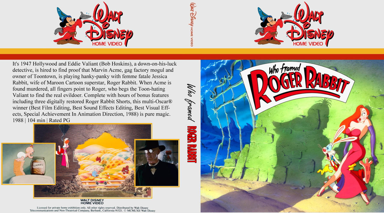 Who Framed Roger Rabbit 1988 Blu Ray Cover By Comicmastermind On Deviantart