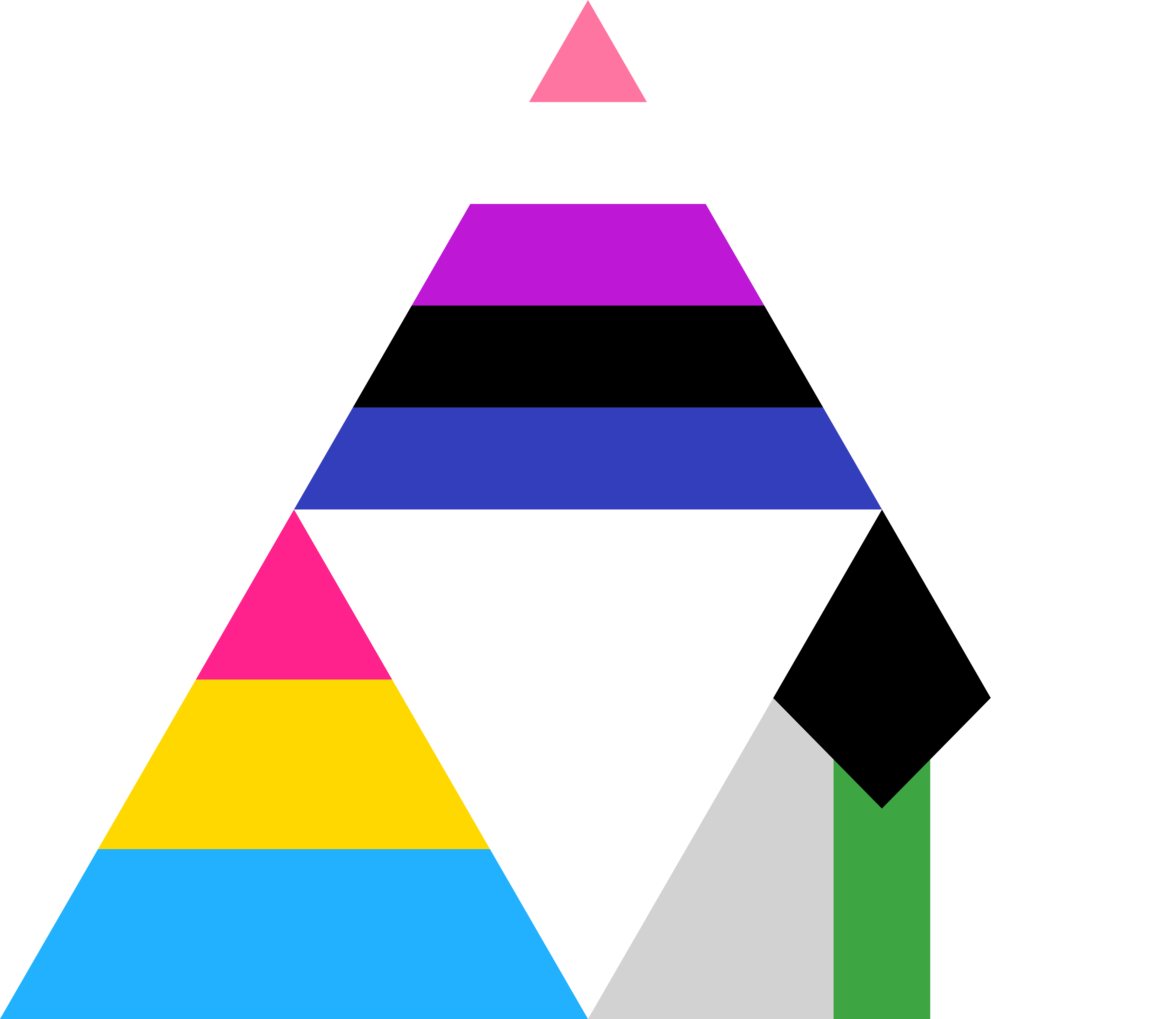 Genderfluid Pansexual Demiromantic Triforce By Pride Flags On Deviantart