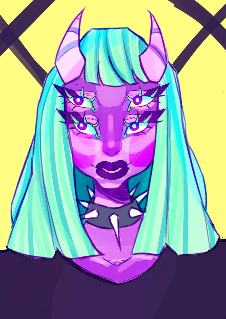 Pink Demon Girl By Lumithealien On Deviantart