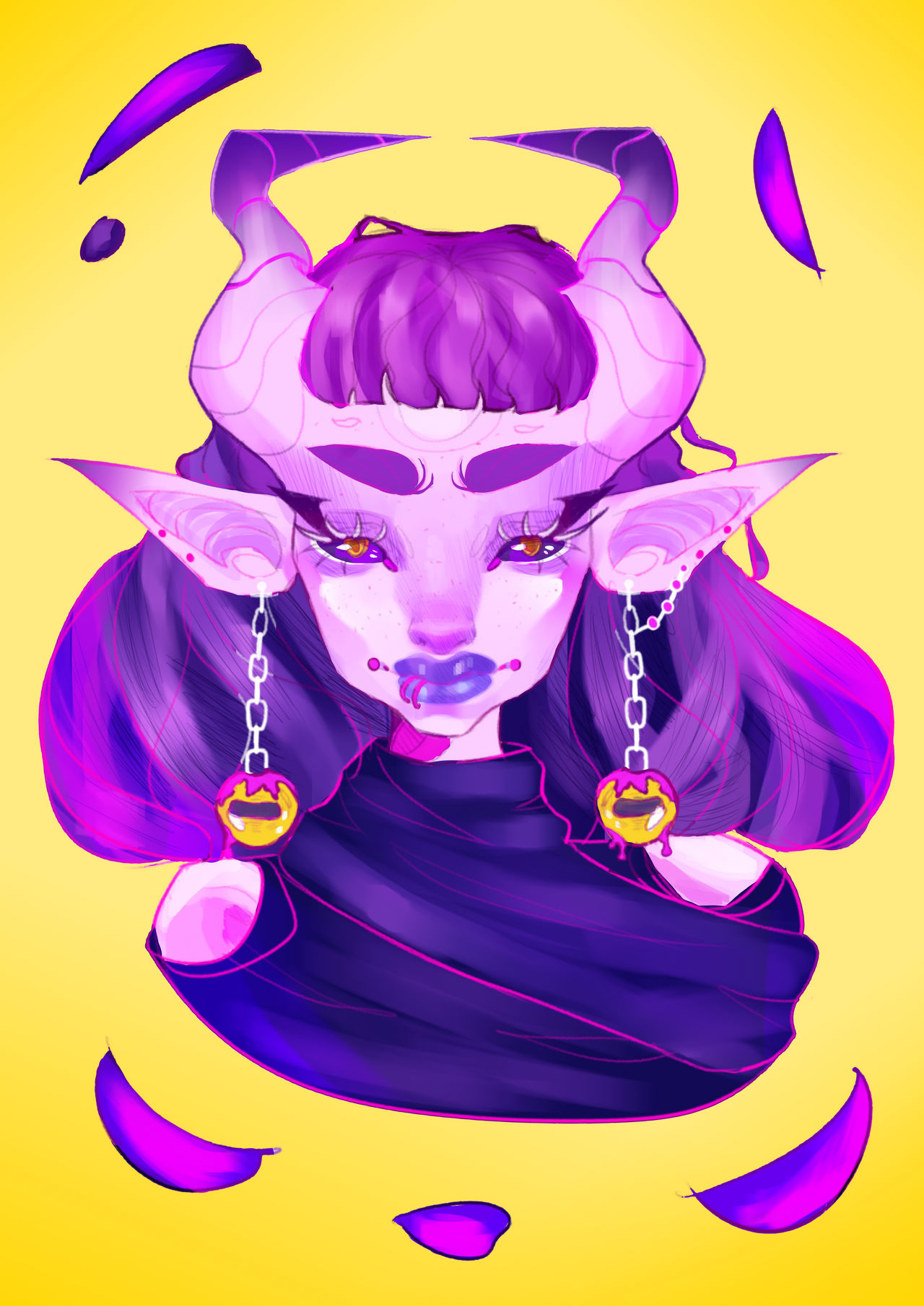 Demon Girl Goat Eyes By Lumithealien On Deviantart