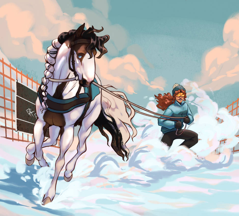 Skijoring Anyone? by Phant0mFilly on DeviantArt Skijoring Anyone? by Phant0mFilly on DeviantArt