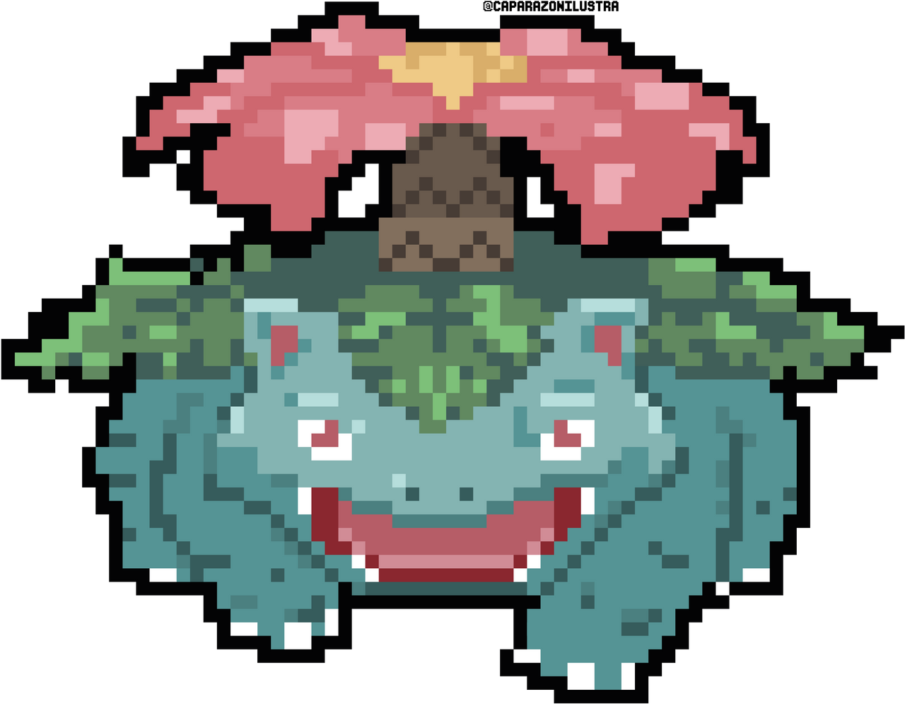 Venusaur Pixel Art By Caparazonilustra On Deviantart