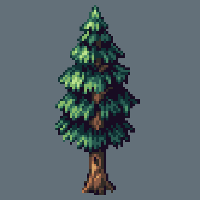 Pixel Art Pine Tree By Albertov On Deviantart