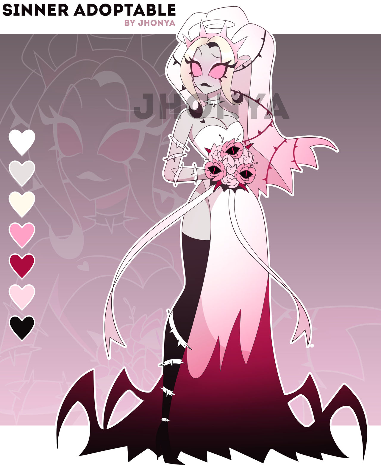 Closed Sinner Adoptable Hazbin Hotel By Jh0nya On Deviantart