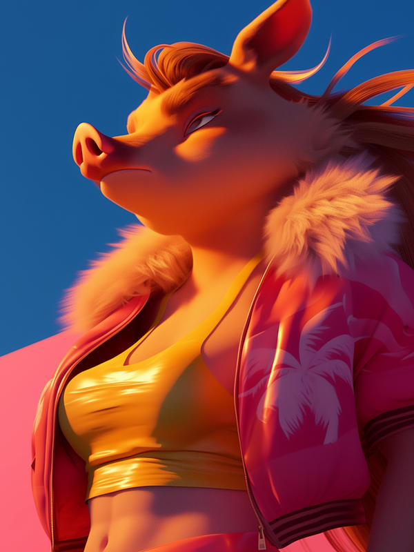 Anthro Boar In The City By Scornedwords On Deviantart