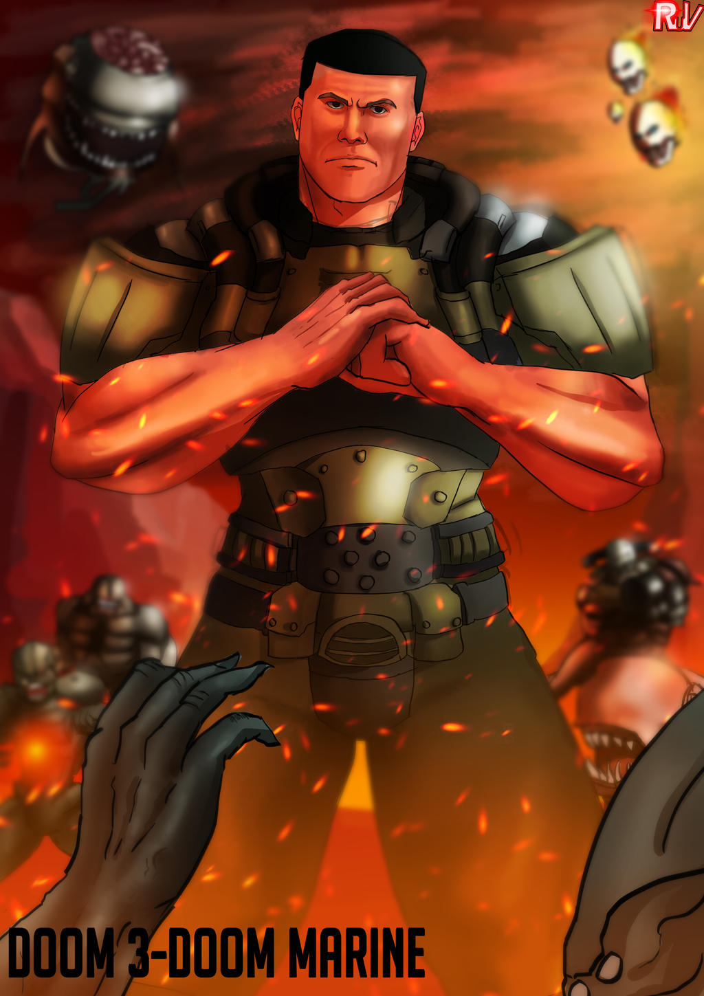Doom 3 Doom Marine Unhelmet By Ruvkun On Deviantart