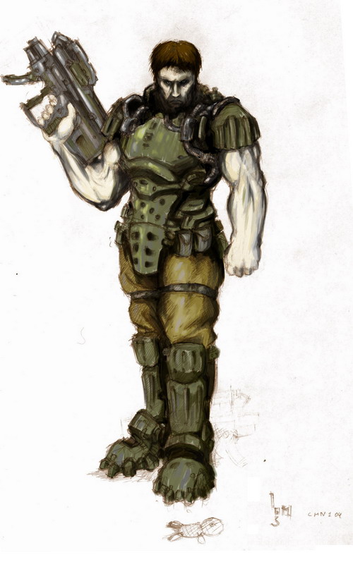 Doom marine by moorkasaur on DeviantArt