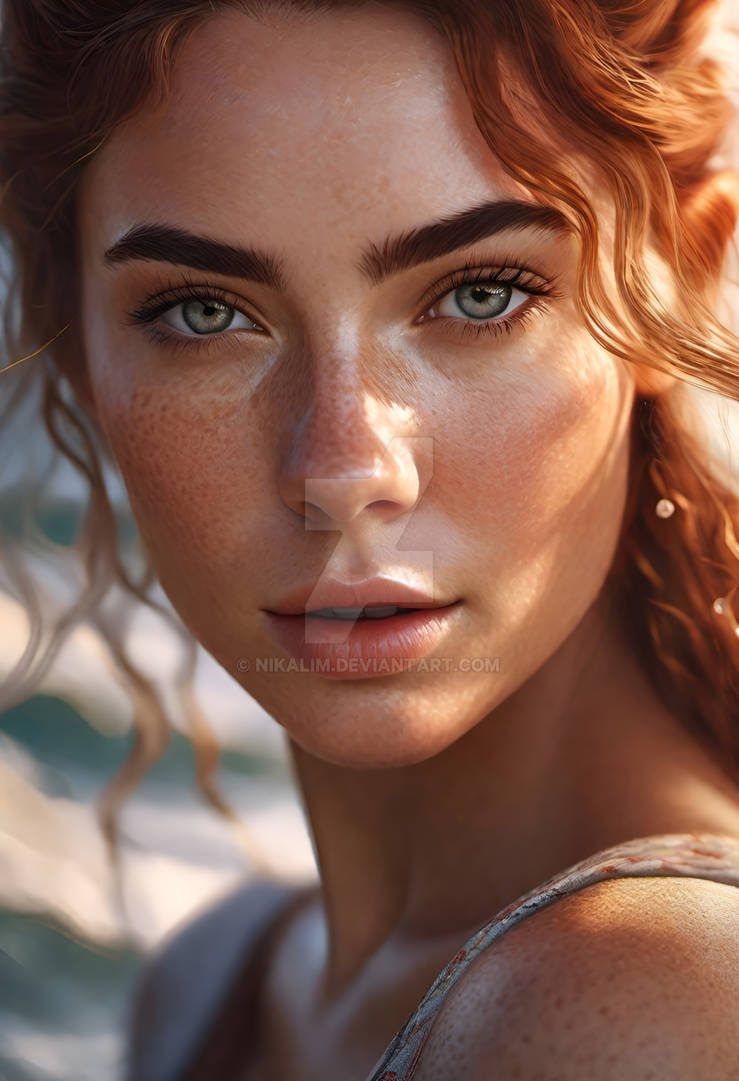 Curly Red Haired Woman Portrat Img 9147 By Nikalim On Deviantart