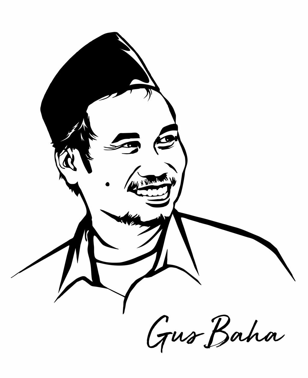 Gus Baha Vector Hitam Putih by cherrychen2 on DeviantArt Gus Baha Vector Hitam Putih by cherrychen2 on DeviantArt