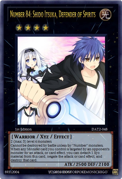 Number 84 Shido Itsuka Defender Of Spirits Alt By Doctorpokemonichigo On Deviantart