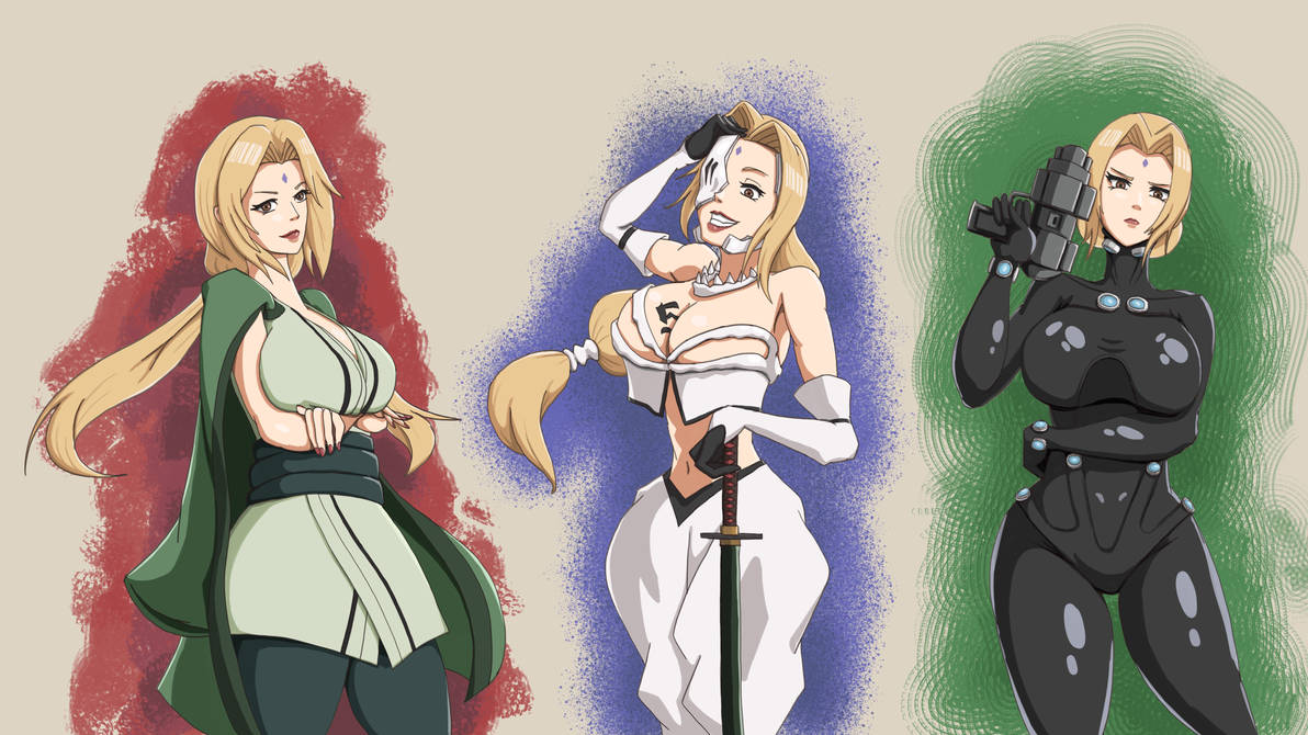 Three Tsunades By Wanderagro893 On Deviantart