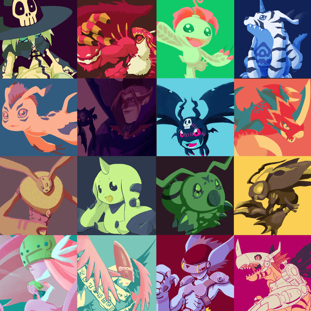 Digimon color palette challenge by LaFumiko on DeviantArt Digimon color palette challenge by LaFumiko on DeviantArt
