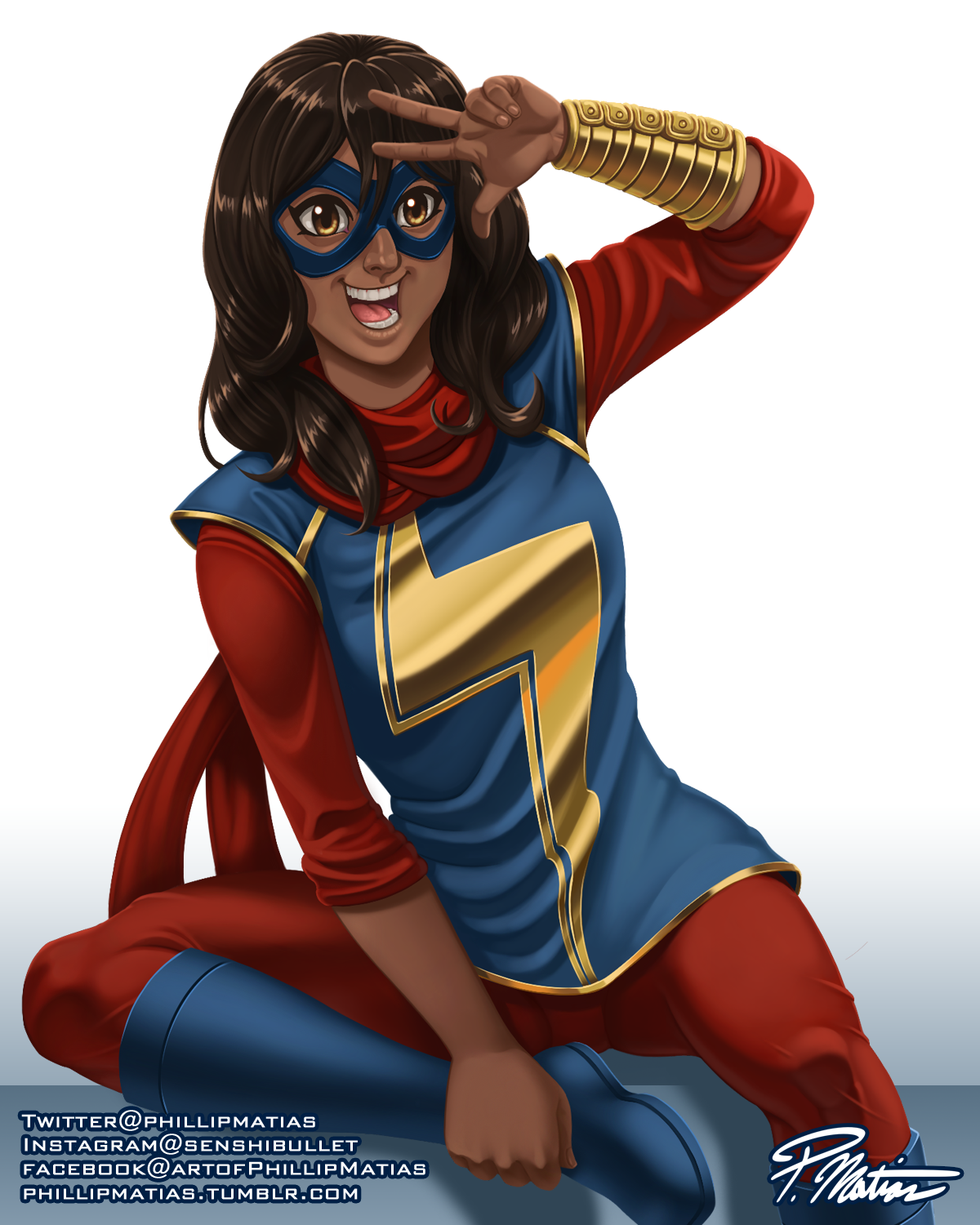 Ms Marvel Kamala Khan By Bw Straybullet On Deviantart