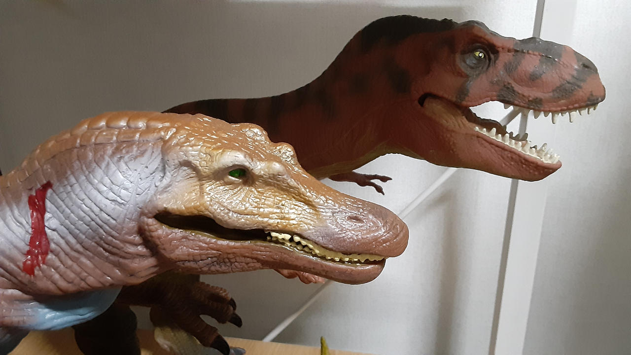 Animatronics Spinosaurus And Electronic T Rex By Stylizedfnafpack On