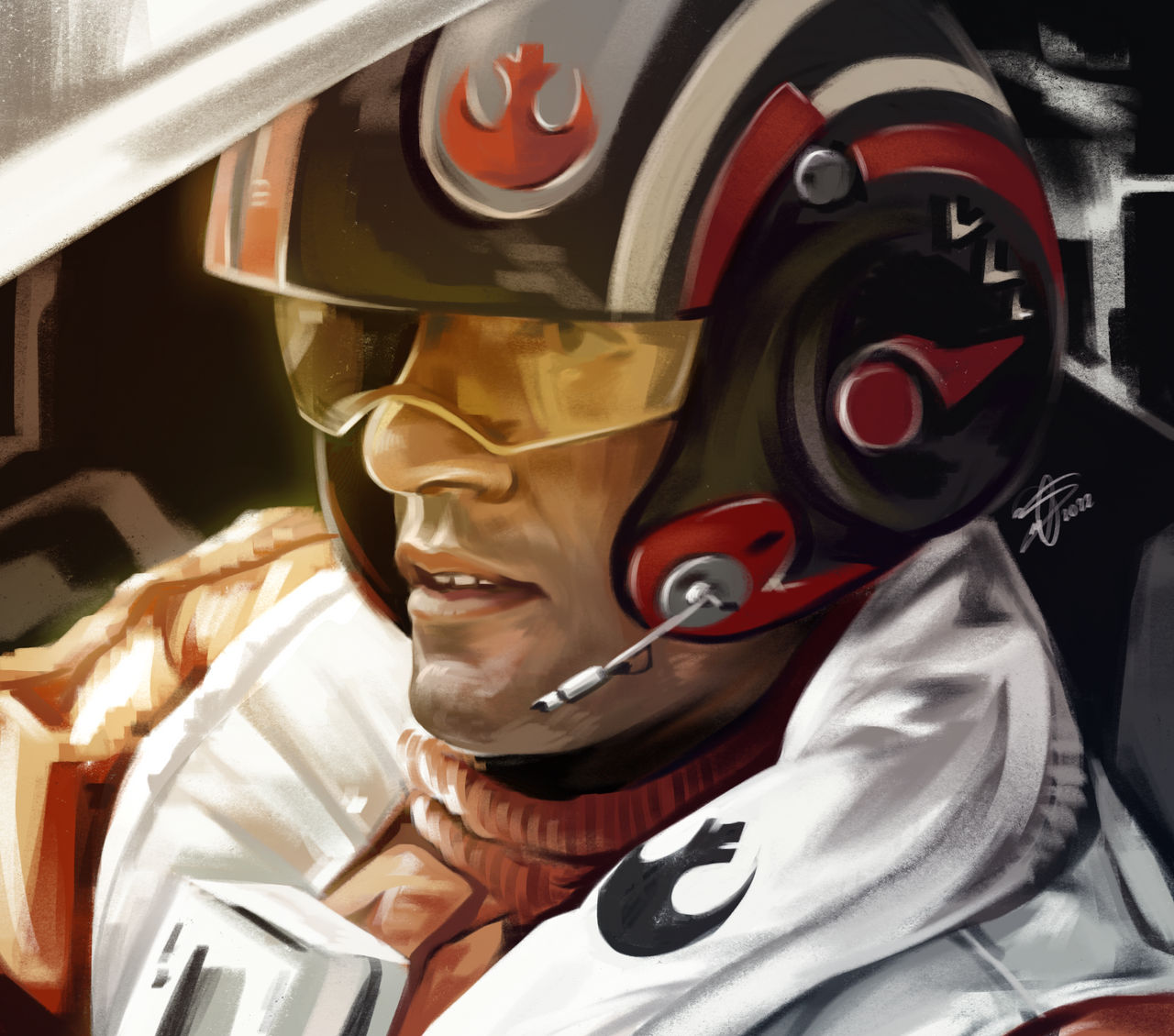 Poe Dameron By Naomish Art On Deviantart
