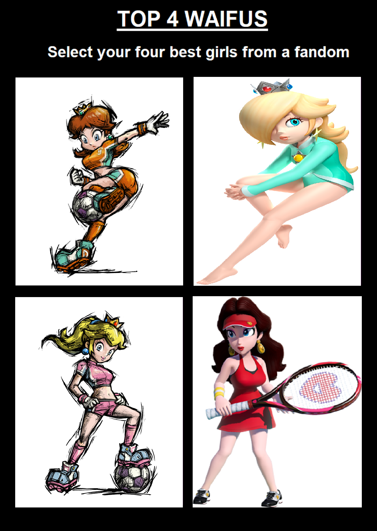 Top 4 Waifu Part 39 Super Mario By Iamkingdomhearts1000 On Deviantart