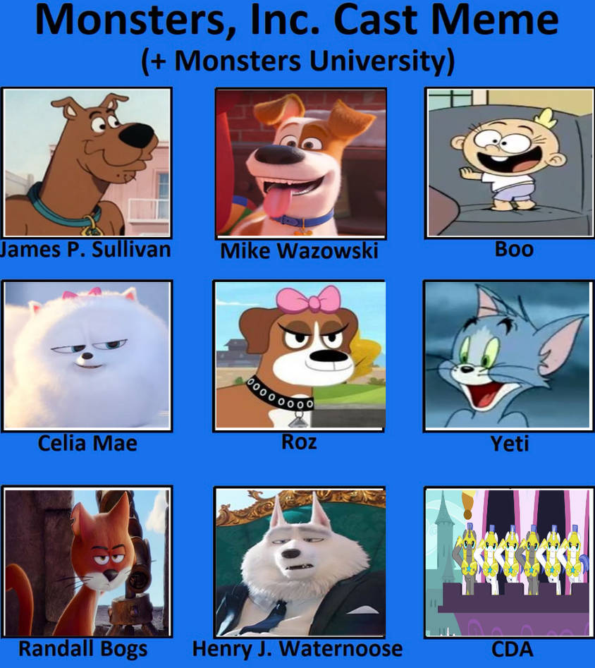 My Monsters Inc Cast by Minniemouse2003 on DeviantArt My Monsters Inc Cast by Minniemouse2003 on DeviantArt