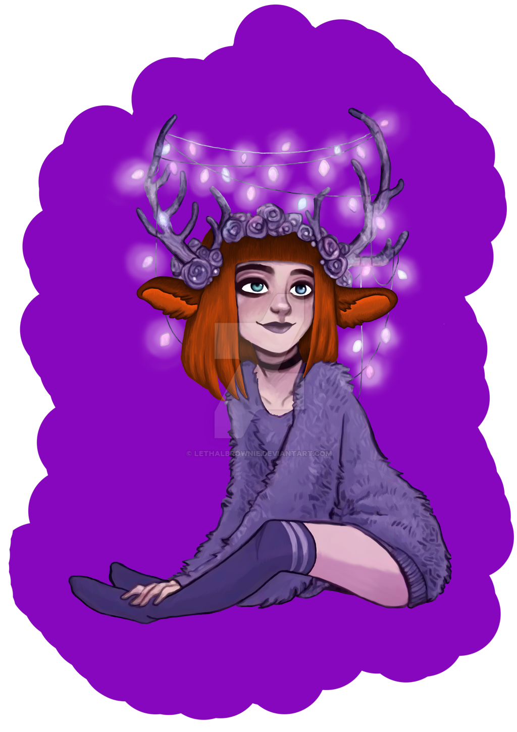 Amethyst The Deer Girl By Lethalbrownie On Deviantart