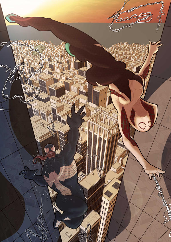 Spider Gwen Vs Venom By Juggertha On Deviantart