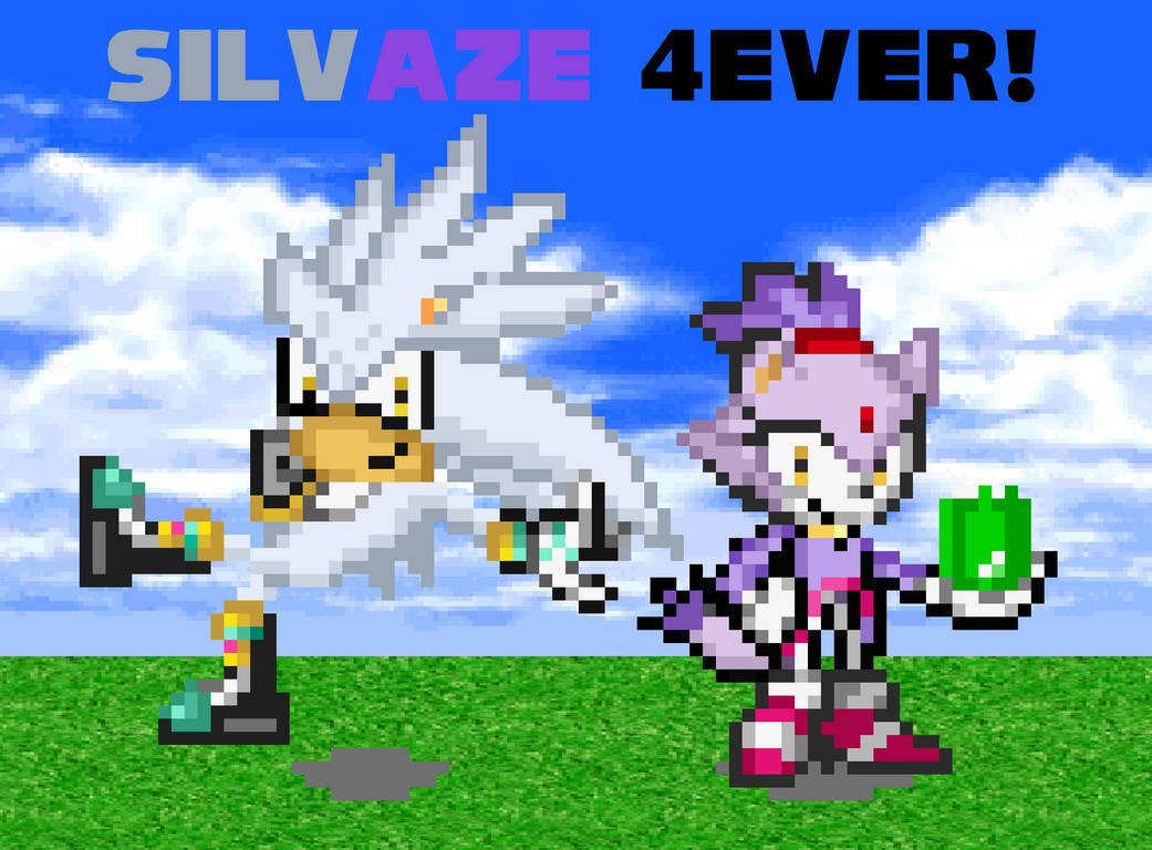 Silver The Hedgehog And Blaze Cat By Waltejohnson On Deviantart