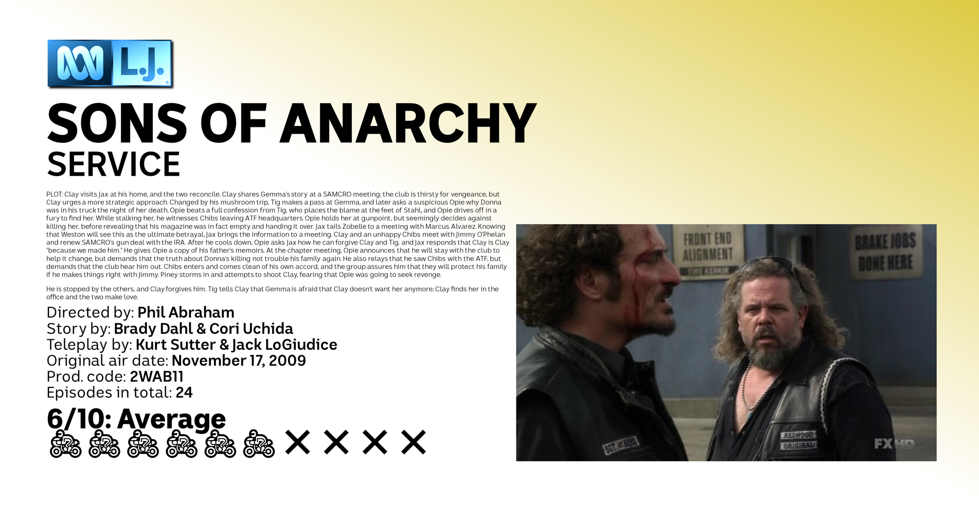 REVIEW: Sons of Anarchy: S2, EP11 - Service by LJest2004 on DeviantArt