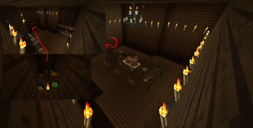 The dining room,kitchen and the food storage by ColdBlod23 on DeviantArt