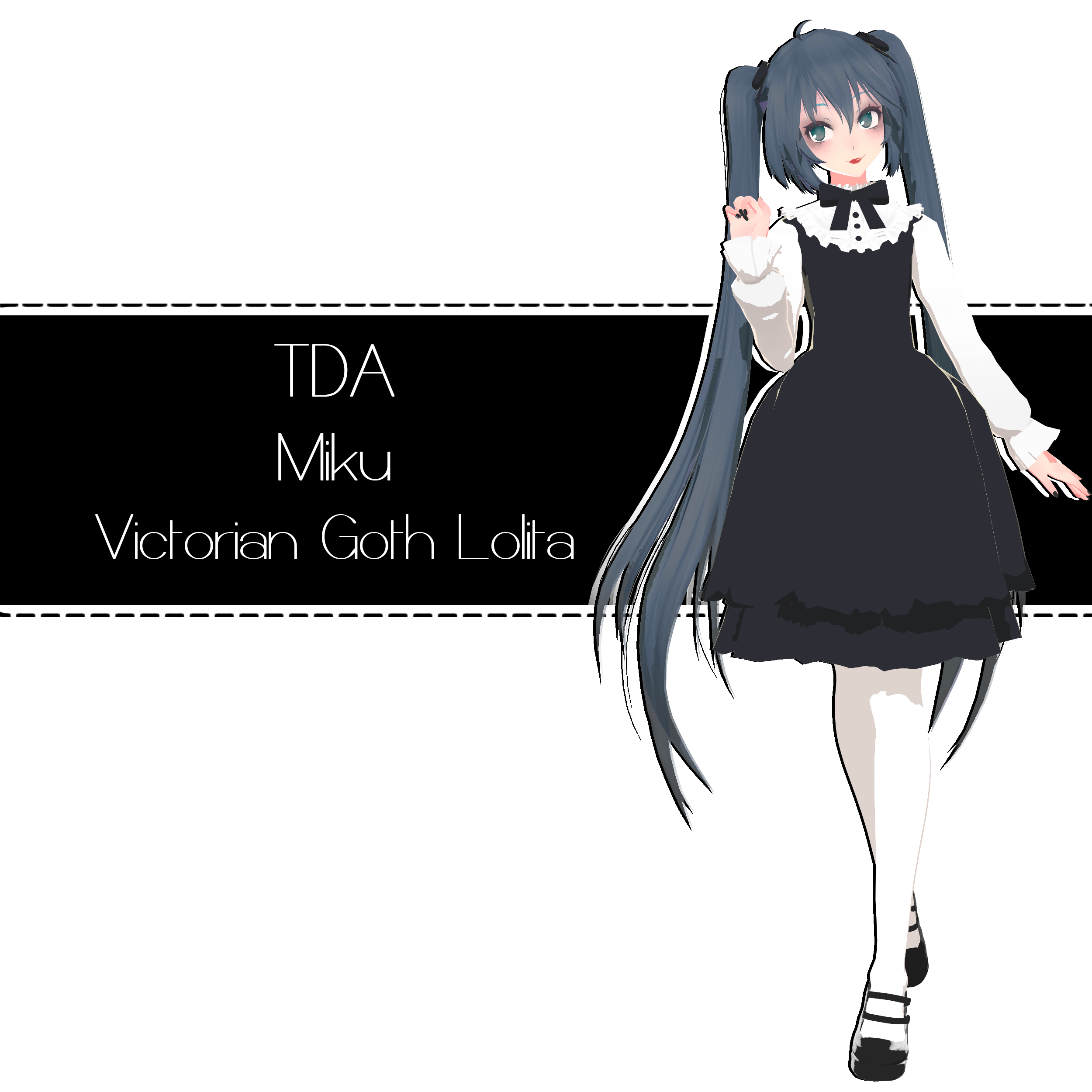 .:TDA Miku Victorian Goth Lolita:. by Katherine-1208 on DeviantArt