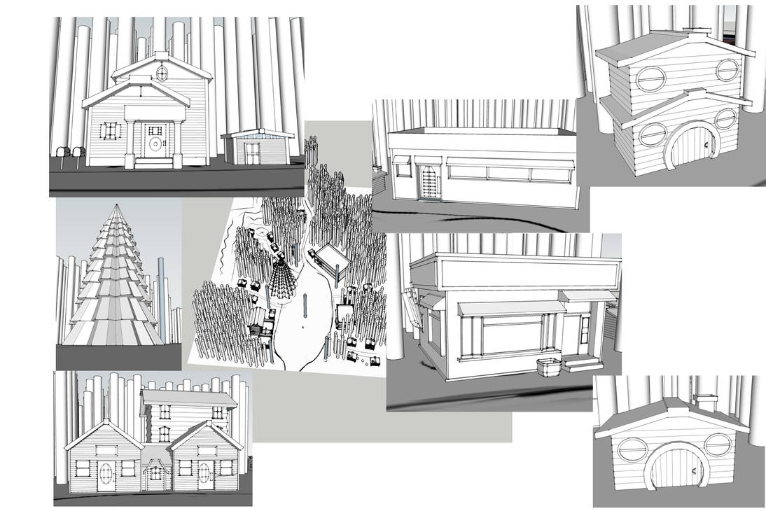 Snowdin Sketchup Model by Liezarria-TWNS on DeviantArt