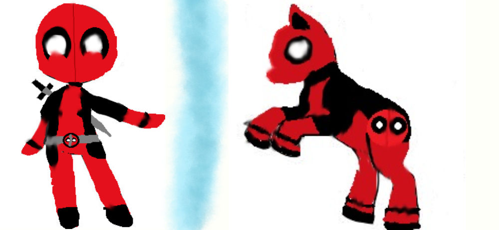 chibe deadpool and pony deadpool by laughingchloe on DeviantArt