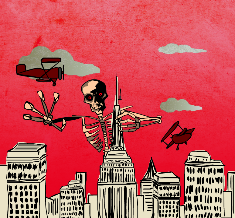 gashadokuro climbs the empire state building. by Emskeleton on DeviantArt