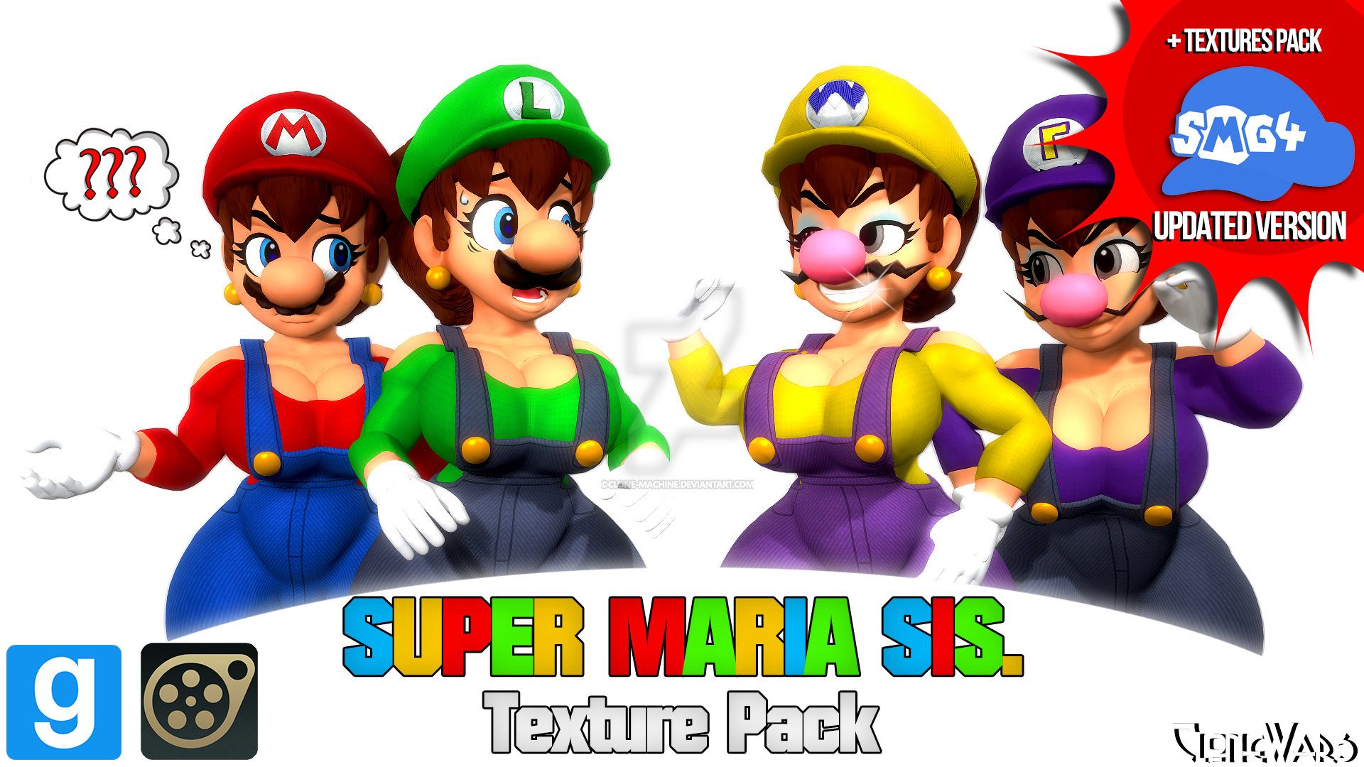 Super Maria Sis. - Texture Pack [GMOD/SFM Addon] by Clone-machine on ...