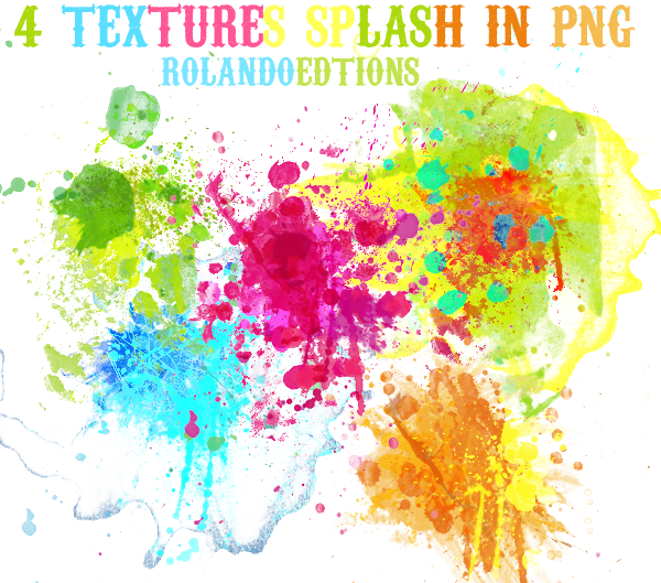 4 Splash Textures In PNG by RolandoEditions on DeviantArt