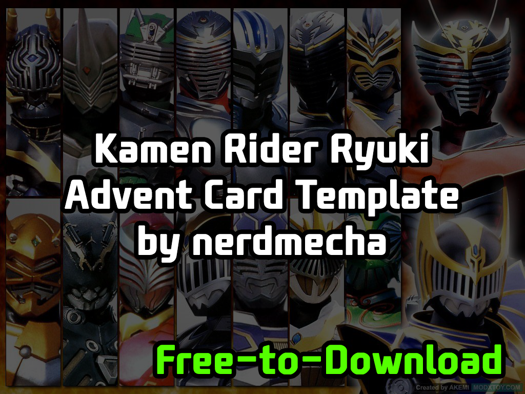 Kamen Ride Ryuki Advent Card Free Template by nerdmecha on DeviantArt