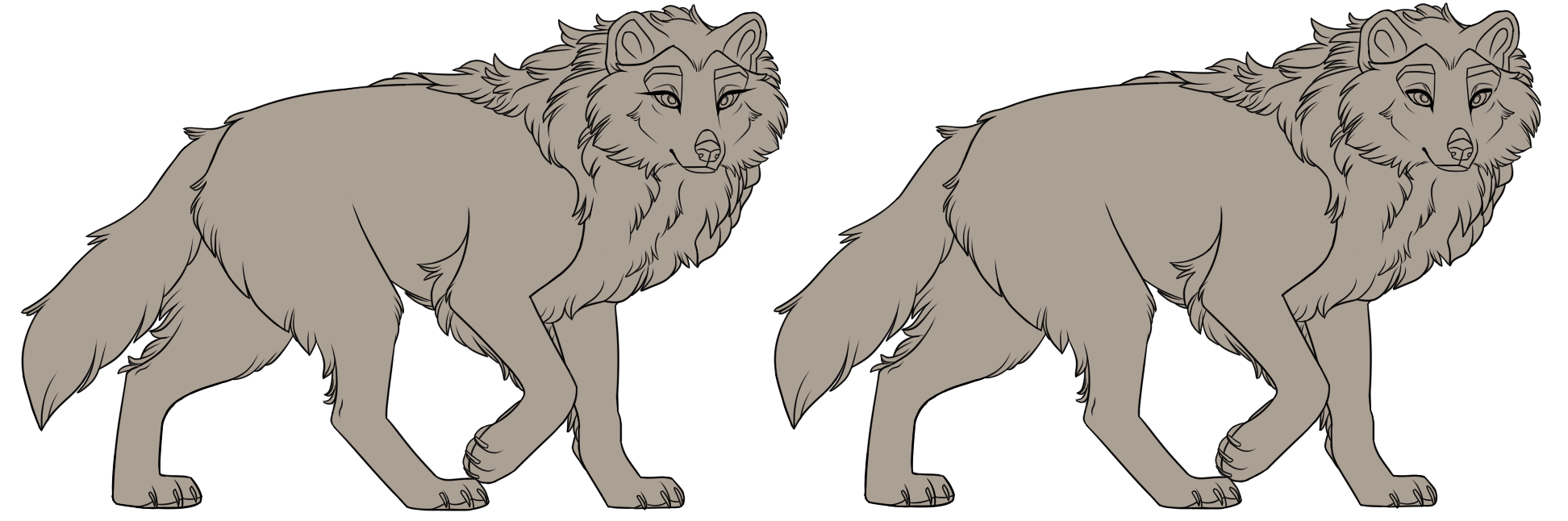 F2U Wolf Lineart / Base! by storielle on DeviantArt