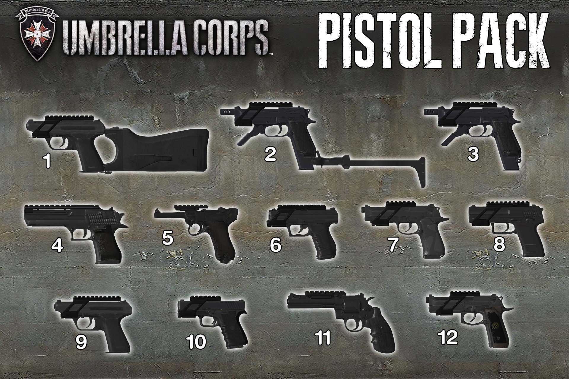 Umbrella Corps - Pistol Pack [XPS Models] by 972oTeV on DeviantArt