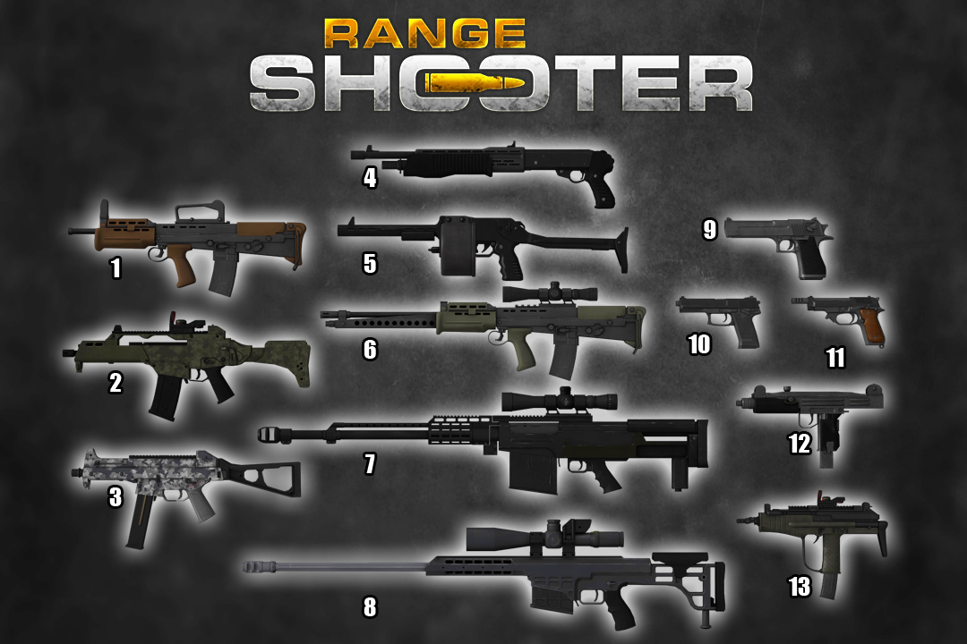 Range Shooter - Guns Pack [XPS Models] by 972oTeV on DeviantArt